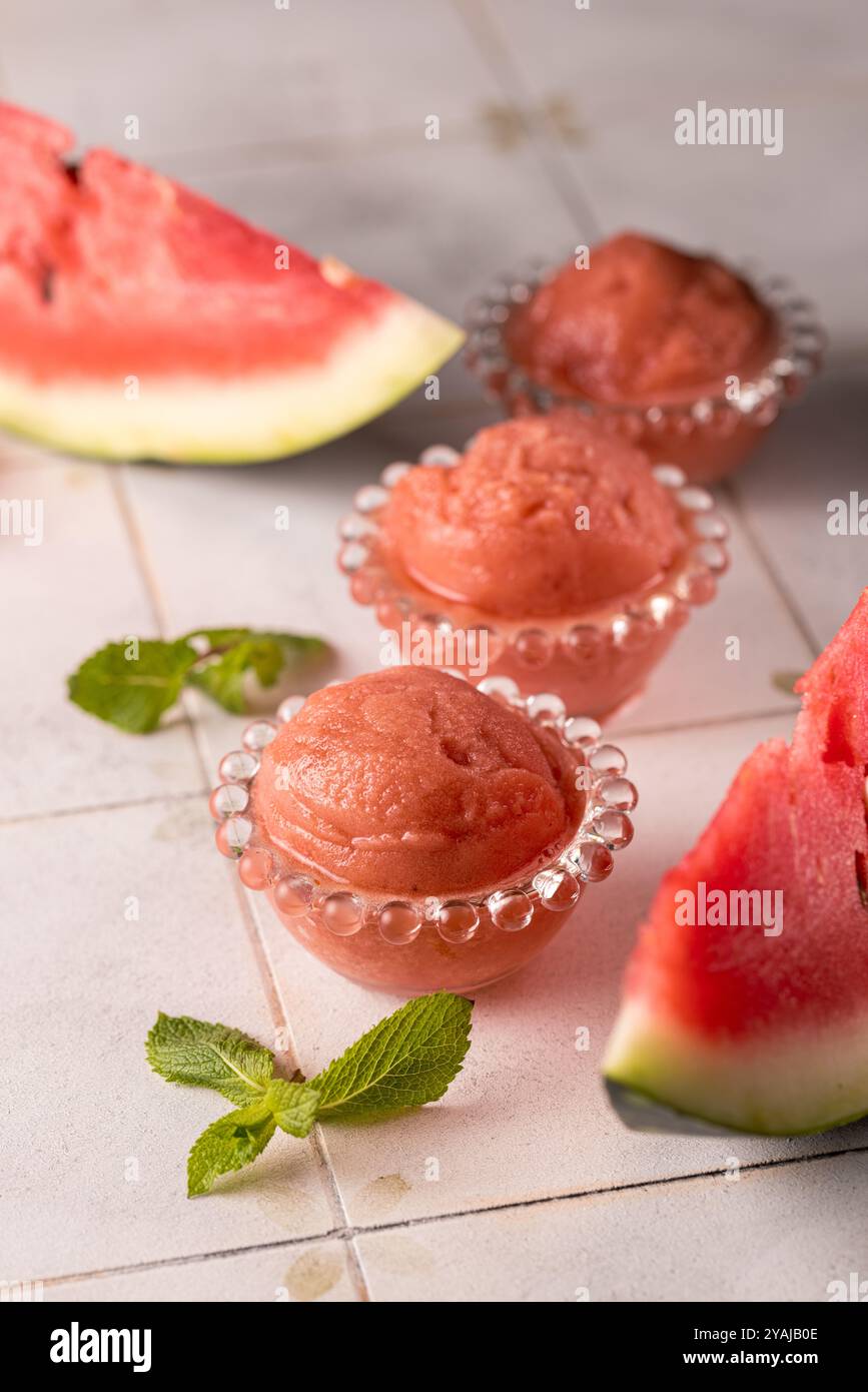 Watermelon ice cream hi-res stock photography and images - Alamy