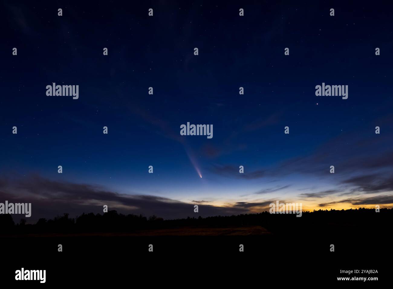 Comet A3 (Tsuchinshan-ATLAS) is here seen as I looked west from Cook's ...