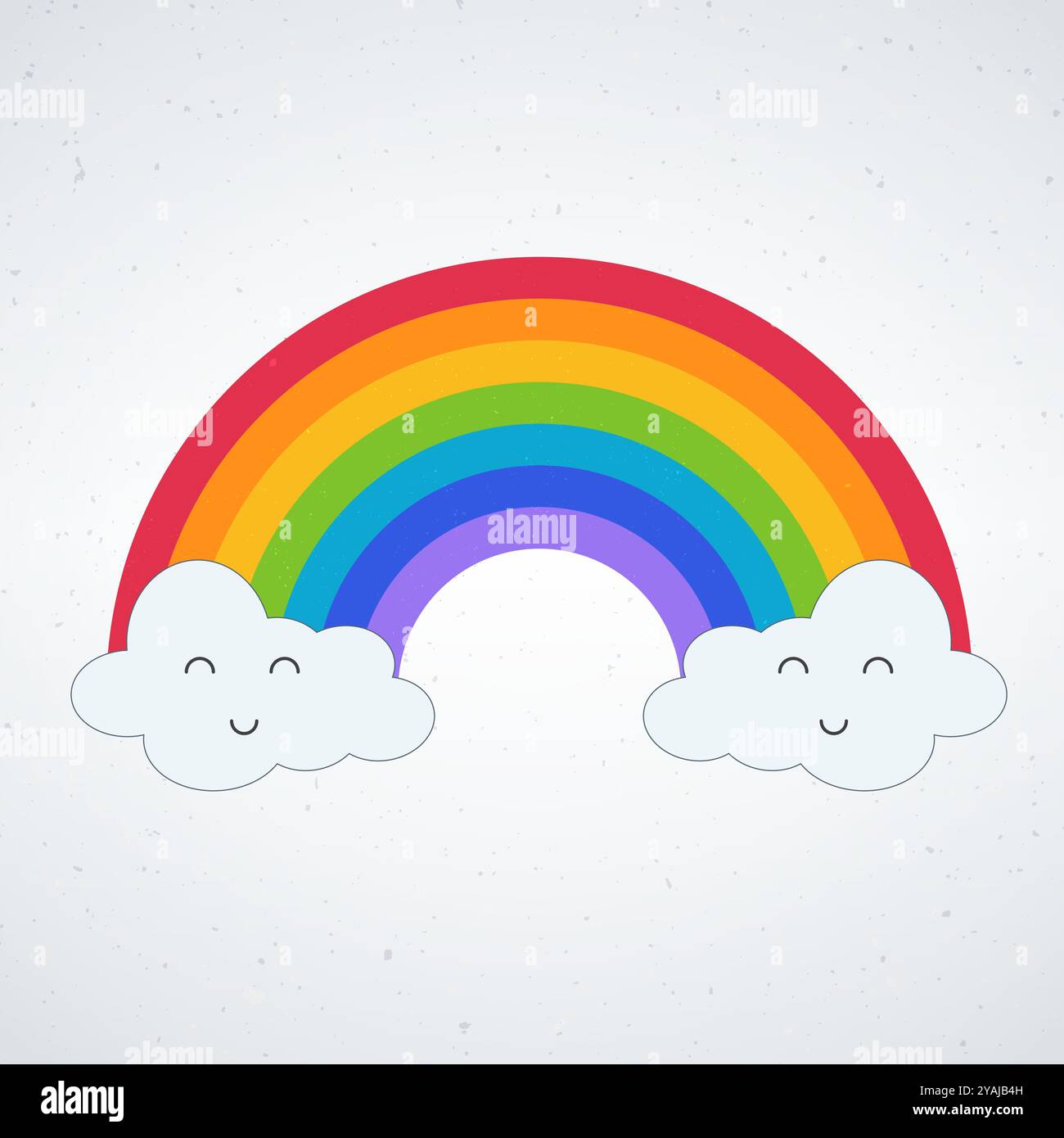 colorful ranbow simple white background cute fun happy cartoon spectrum vector illustration ...