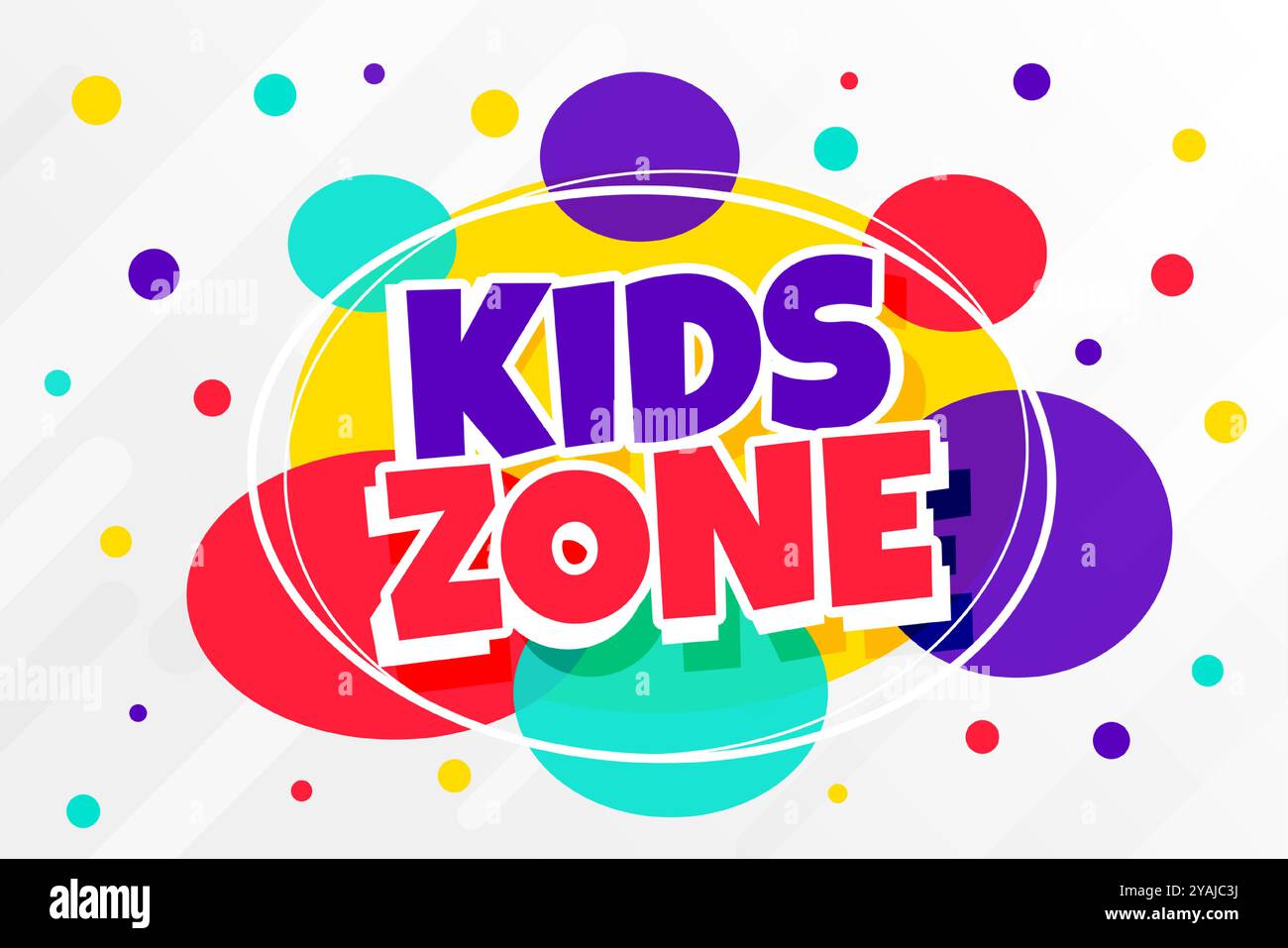 kids game zone banner for children playroom vector Stock Vector Image ...