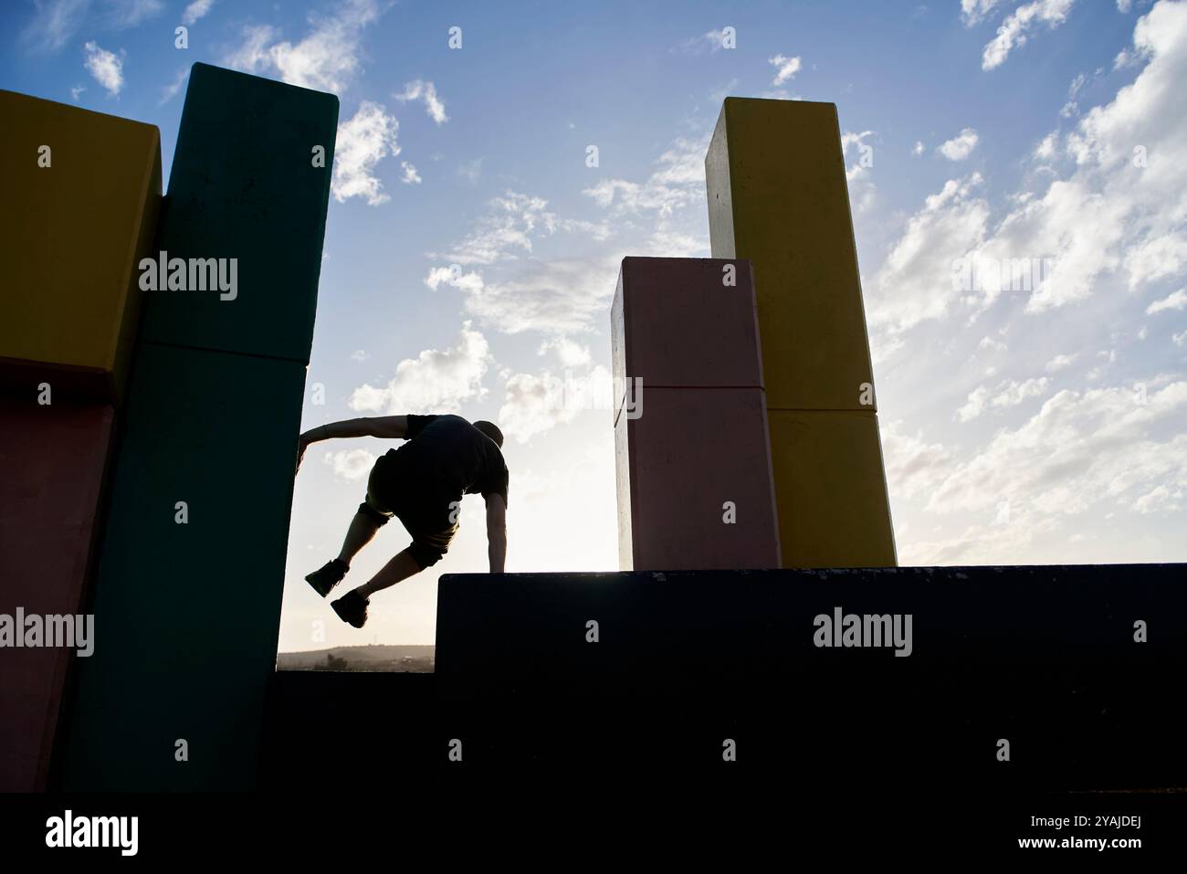 Parkour activity silhouette hi-res stock photography and images - Alamy