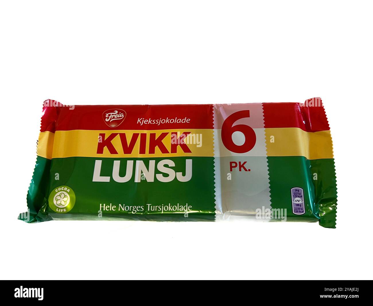 Oslo, Norway - August 6, 2022: One package of Freia Kvikk lunsj (Quick ...