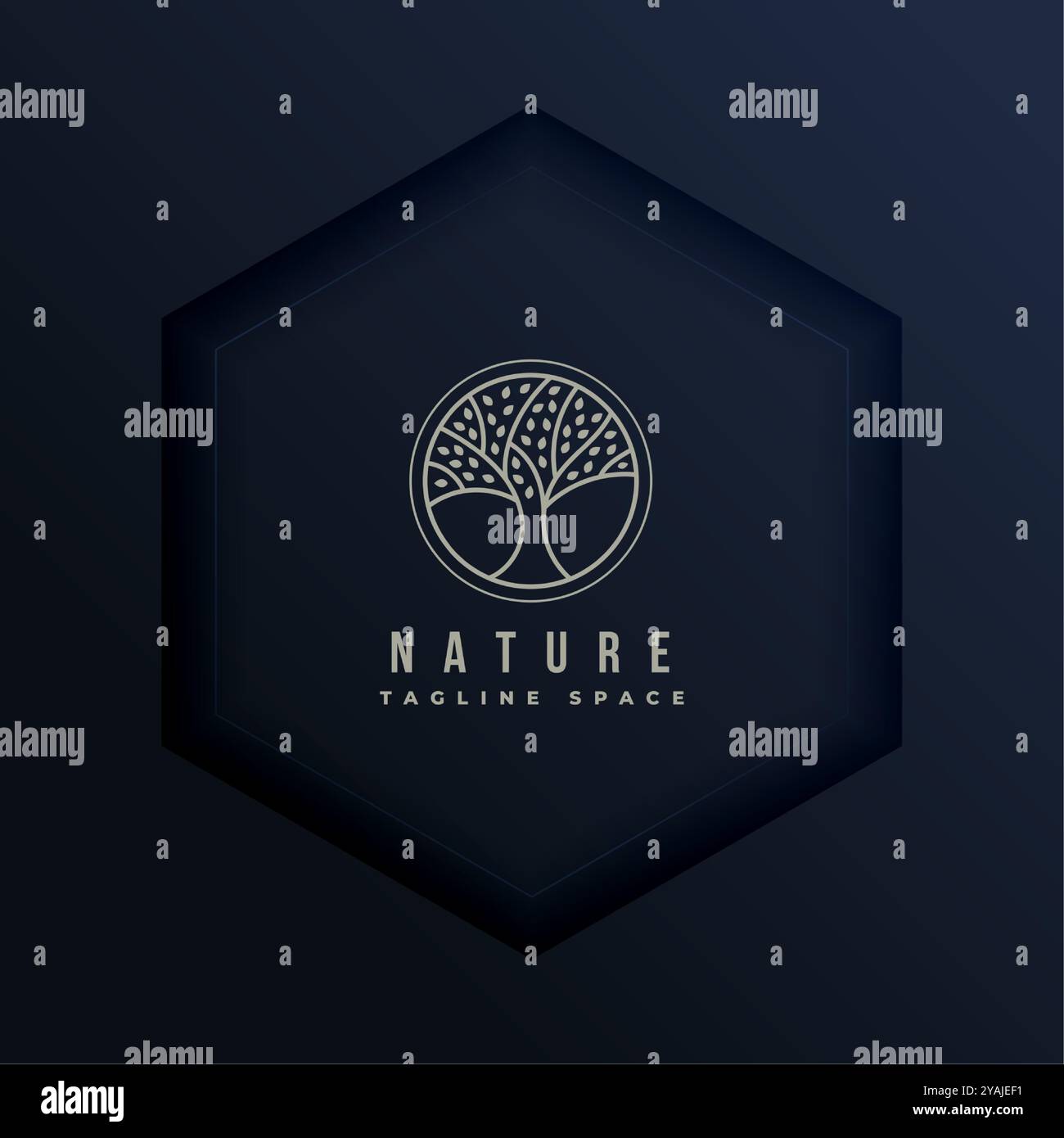 elegant natural tree logo icon template vector Stock Vector Image & Art ...