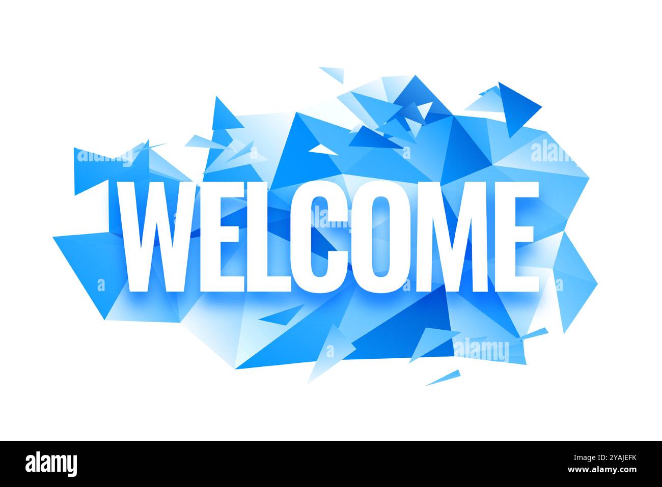 stylish welcome lettering banner for opening new office Stock Vector ...