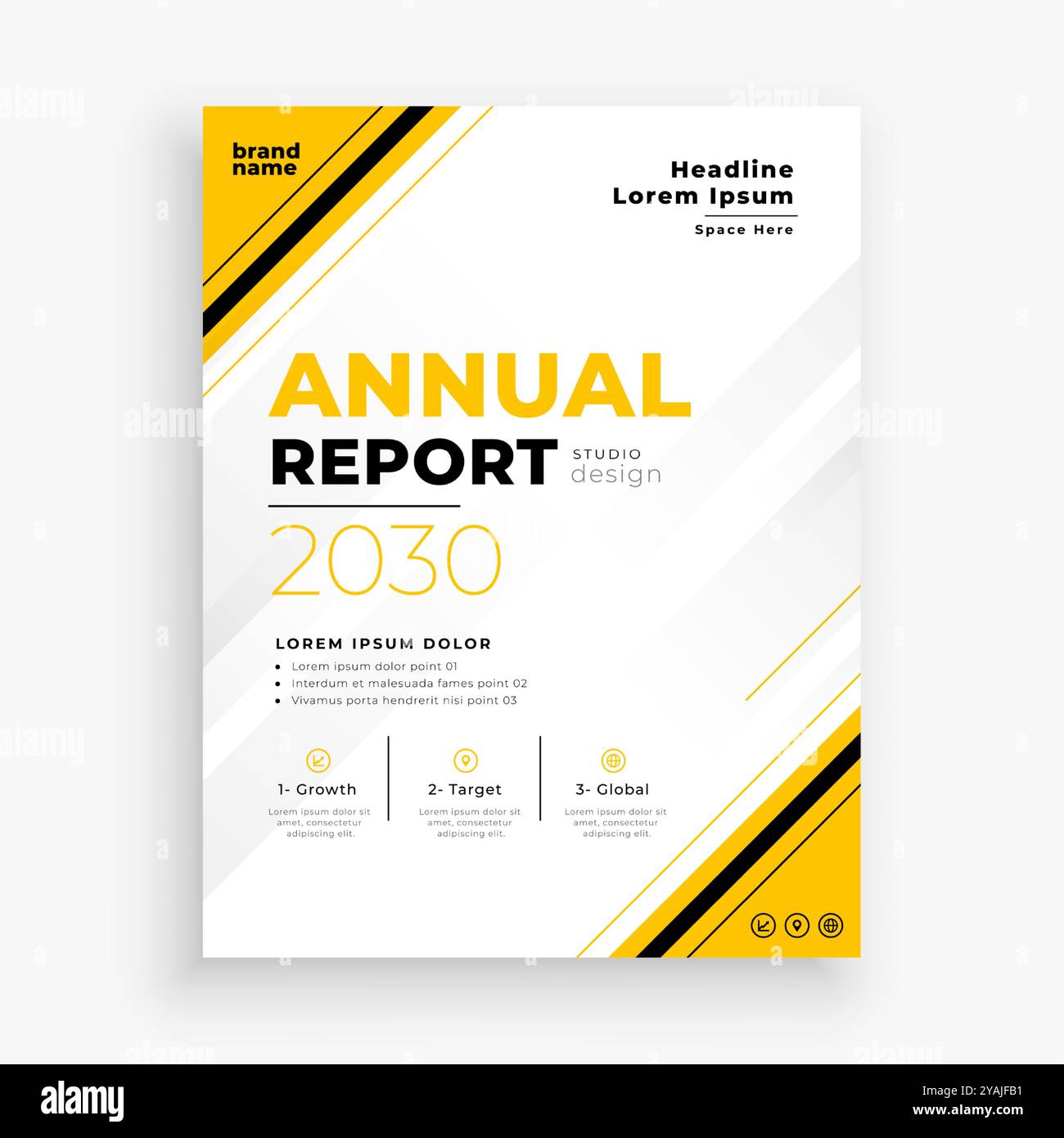 modern business annual report brochure layout ready to print for ...