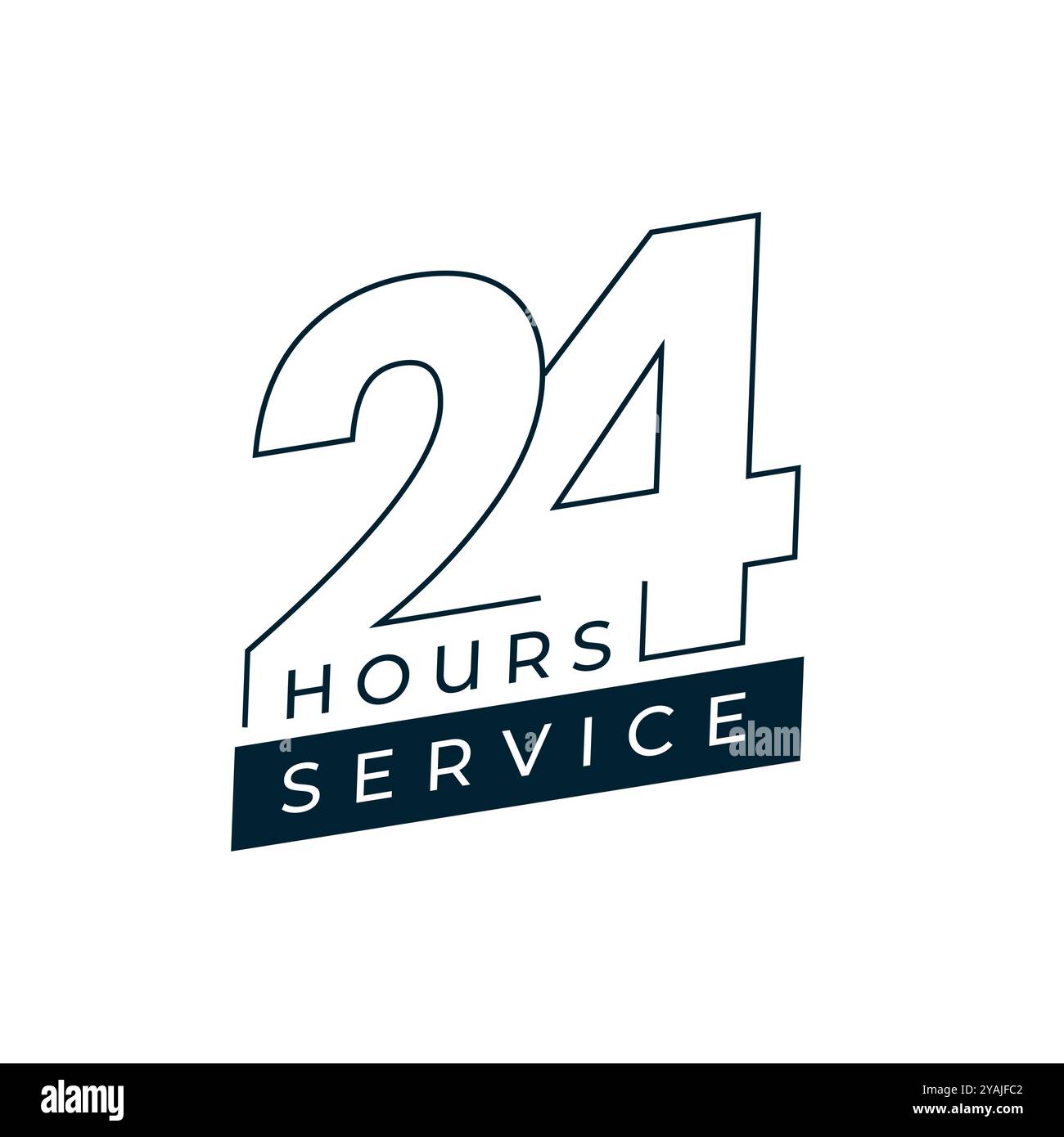 24 hours availability for service and support concept poster vector ...