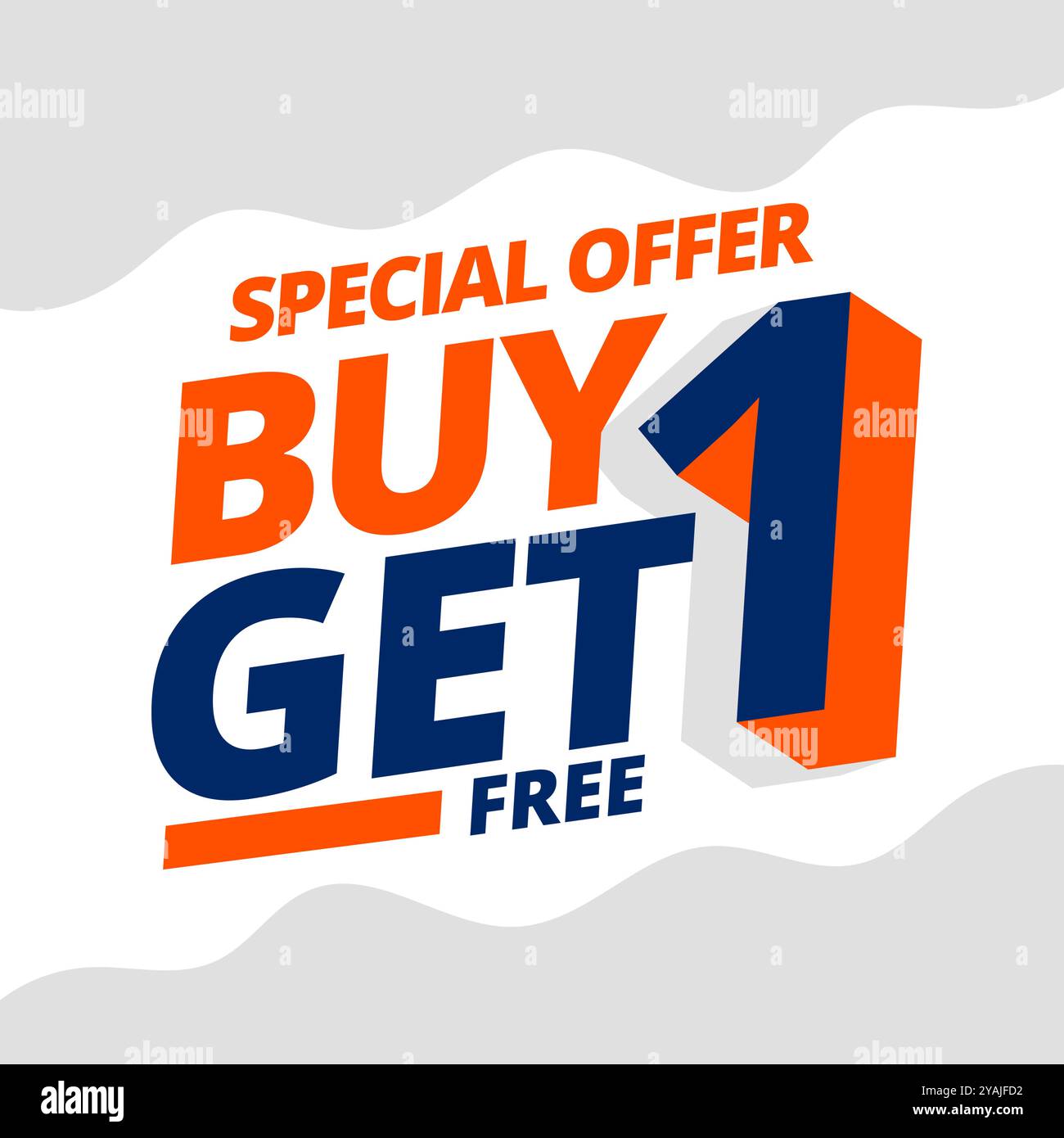 special offer buy one get one free discount coupon background vector ...