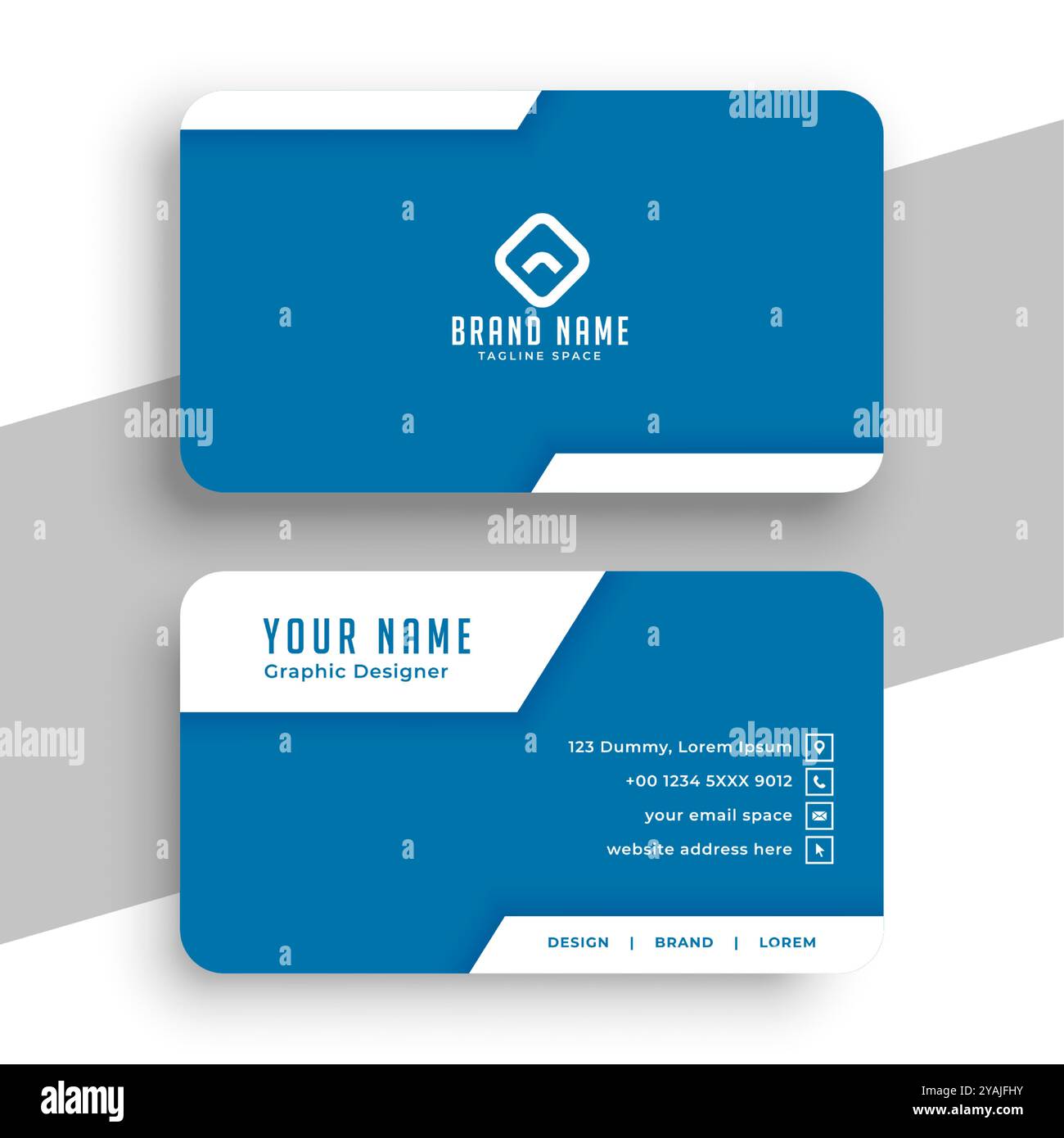 abstract corporate visiting card template for individual contact vector ...