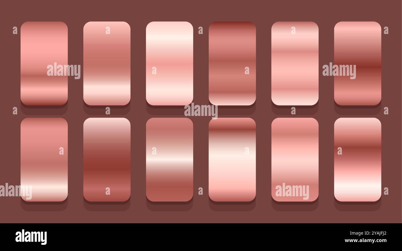 modern UI and UX element design with metallic gradient color set vector ...