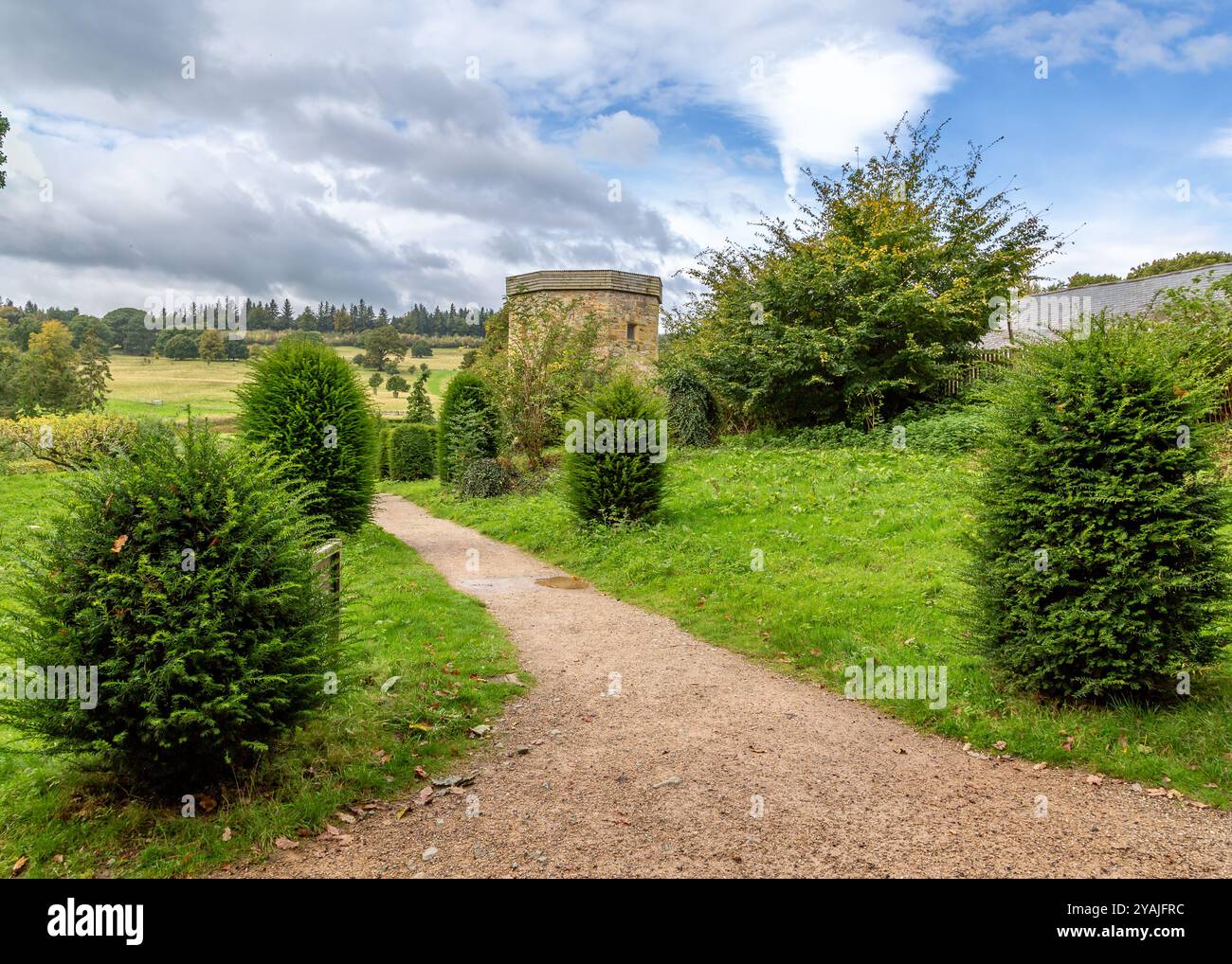 Historic Chirk Castle Grounds & Gardens, Wales UK Stock Photo - Alamy