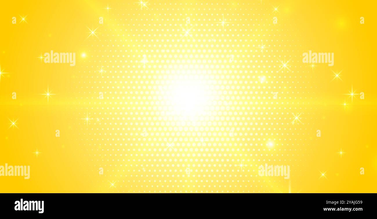 halftone style glowing yellow backdrop wallpaper design vector Stock ...