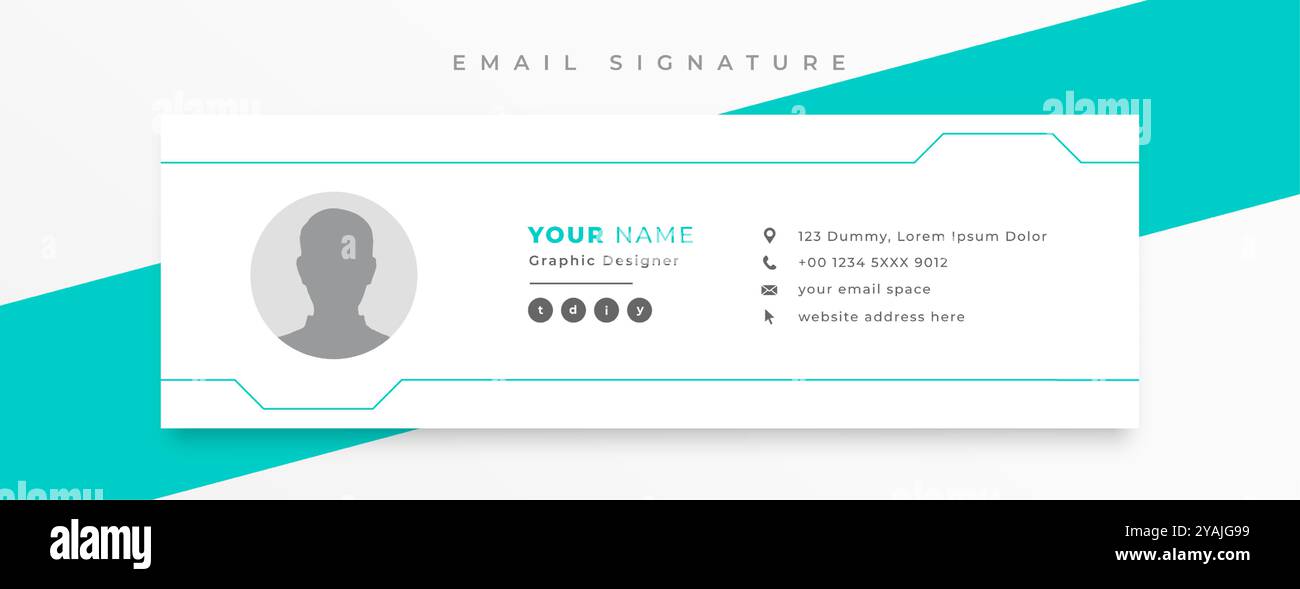 Minimal email signature hi-res stock photography and images - Alamy