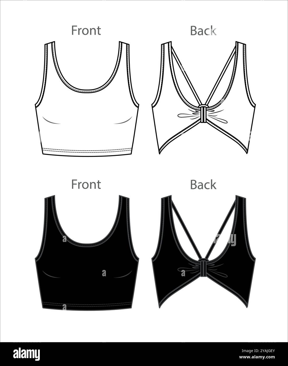 Crop bra top Stock Vector Images - Alamy