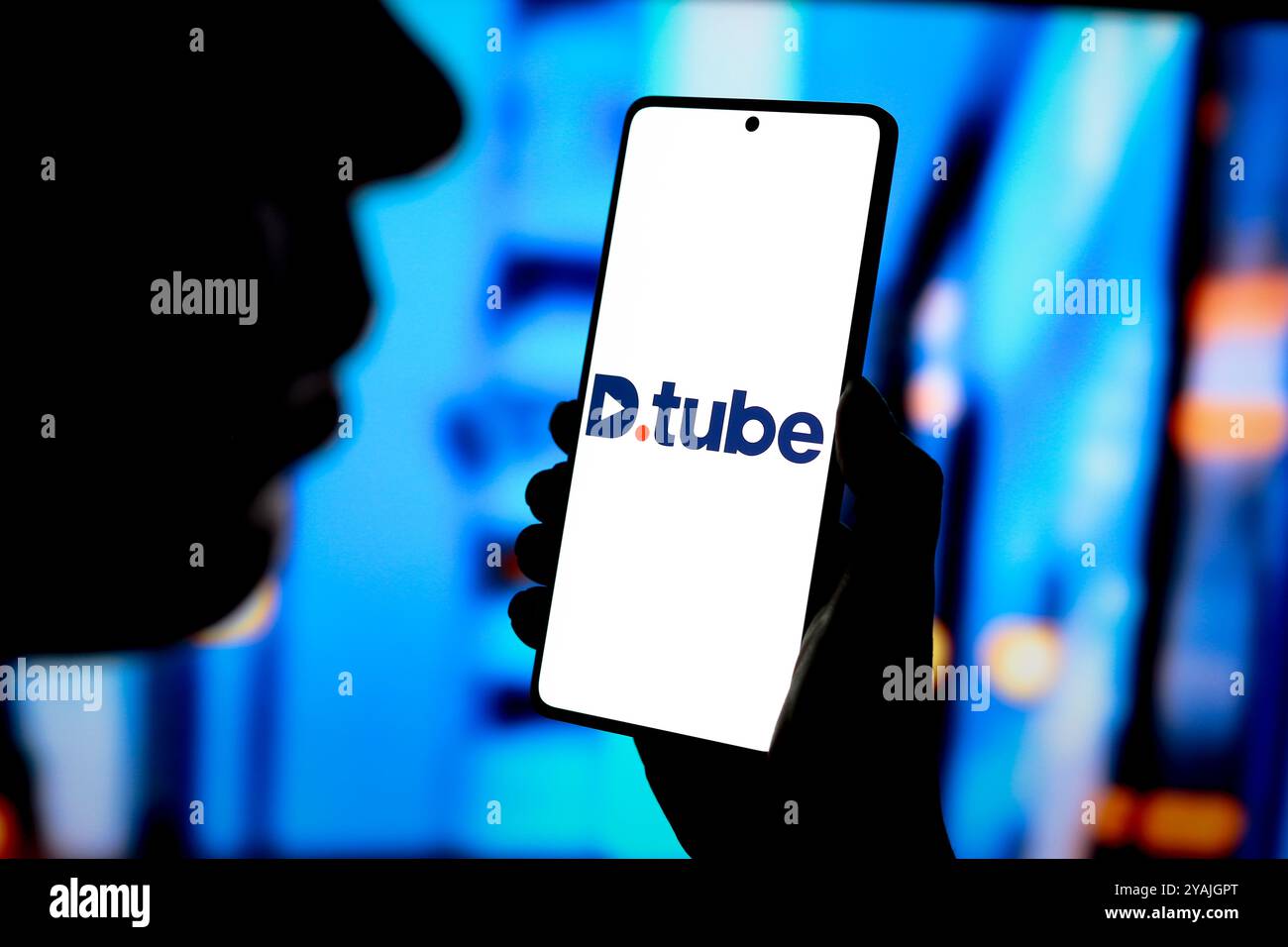 August 31, 2024, Paraguay. In this photo illustration, the DTube logo ...