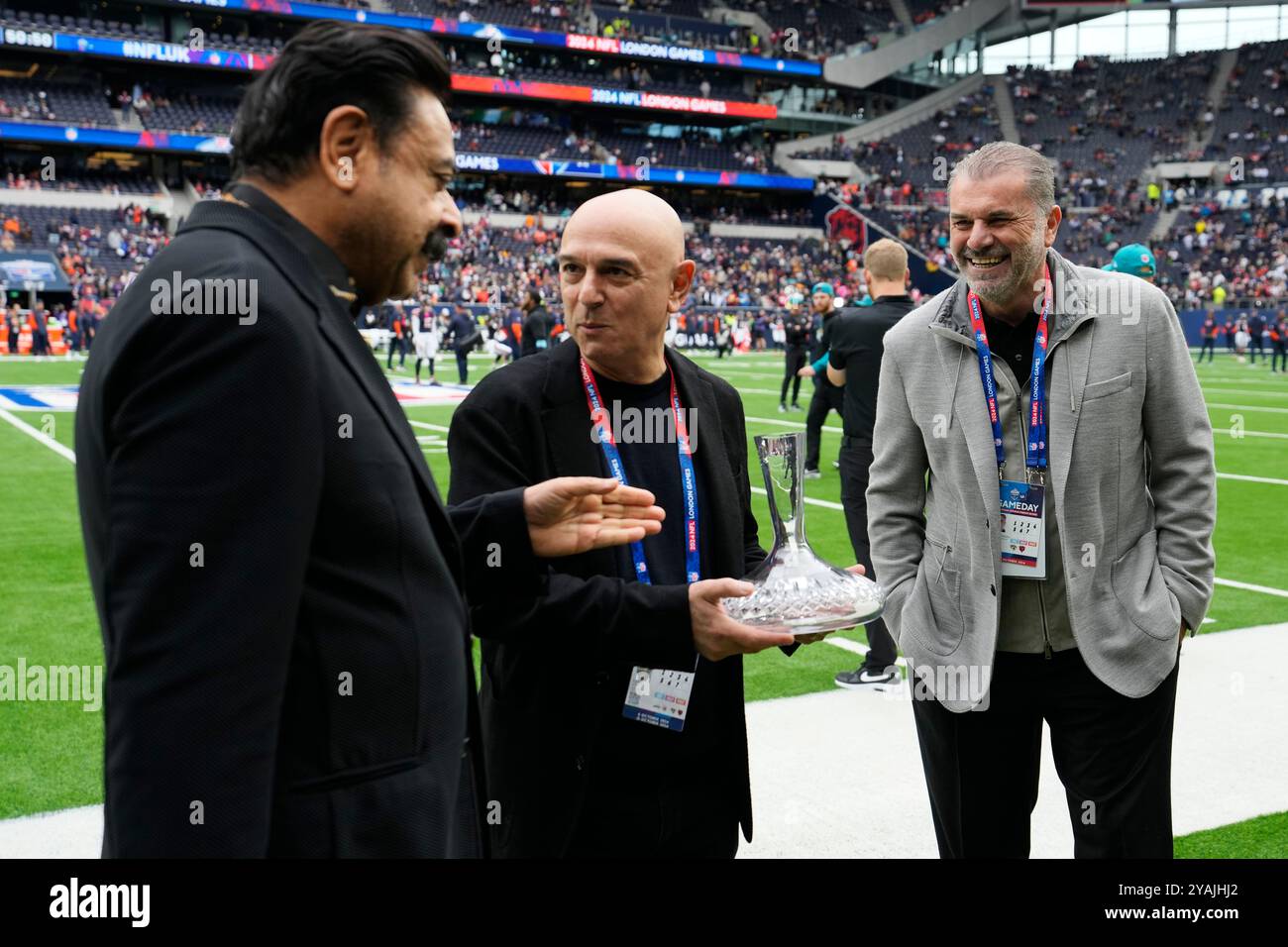 Jaguars owner Shahid Khan, Tottenham chairman Daniel Levy and Spurs ...