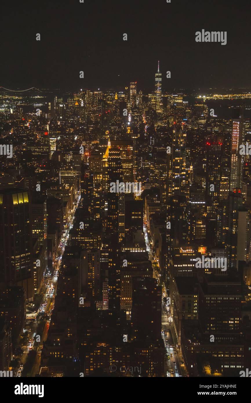 night view of downtown Manhattan from Summit One Vanderbilt Stock Photo - Alamy