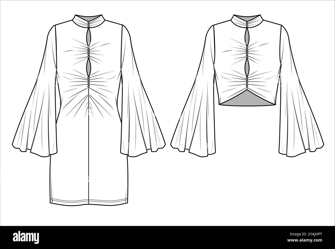 Bell sleeved Stock Vector Images - Alamy