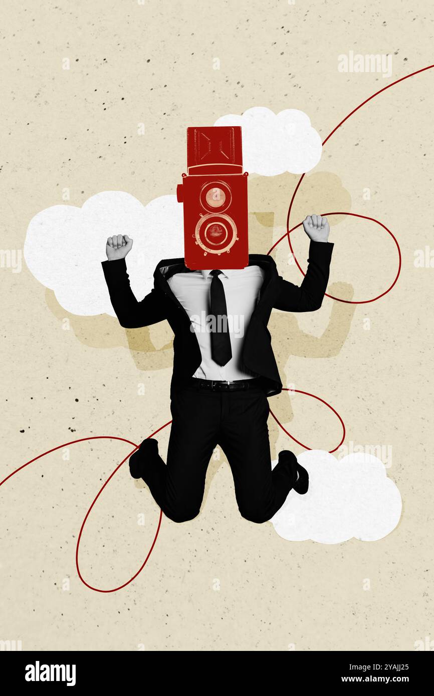 Composite trend artwork 3D sketch photo collage of young guy ...