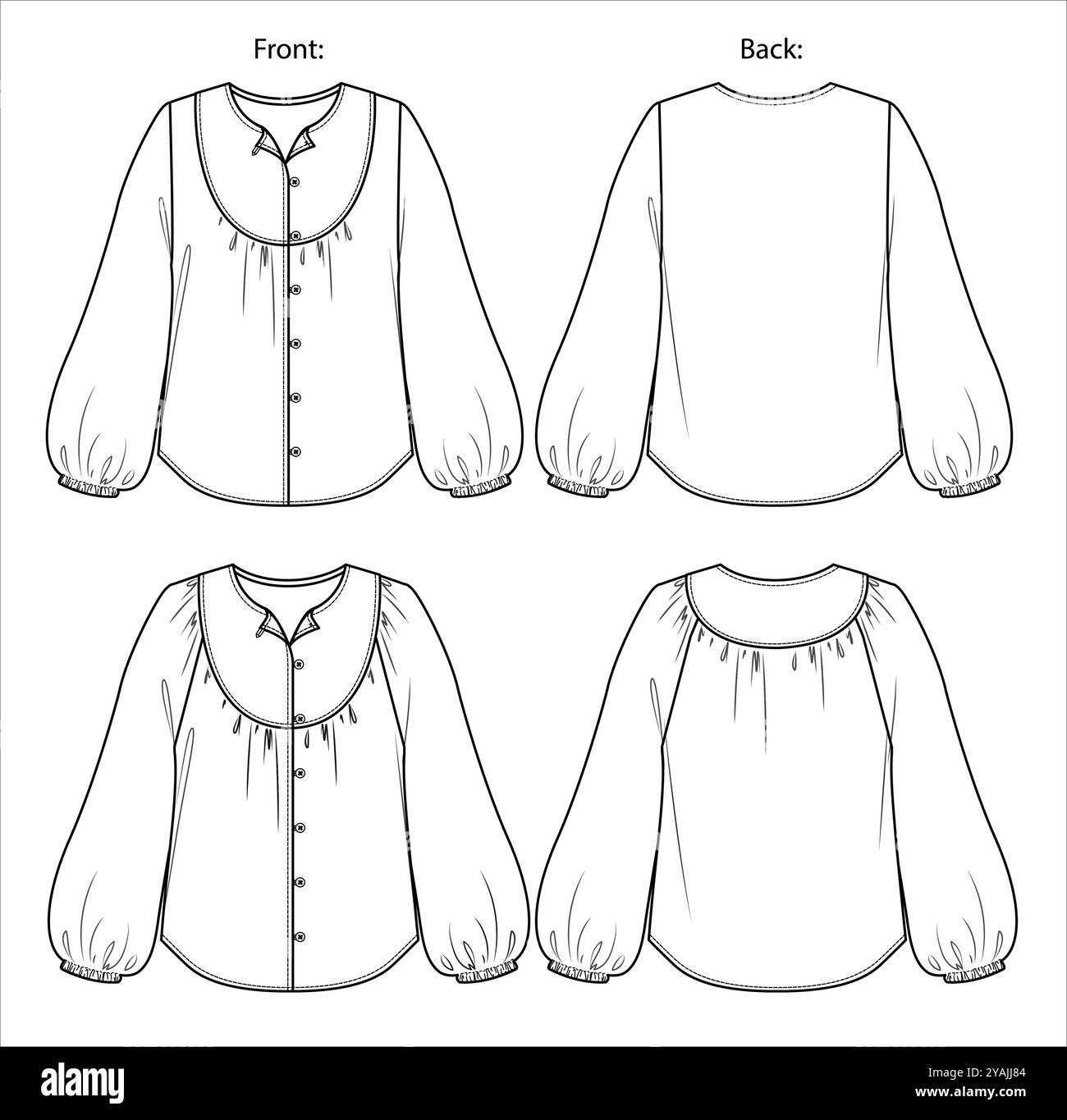 Yoke fabric Stock Vector Images - Alamy