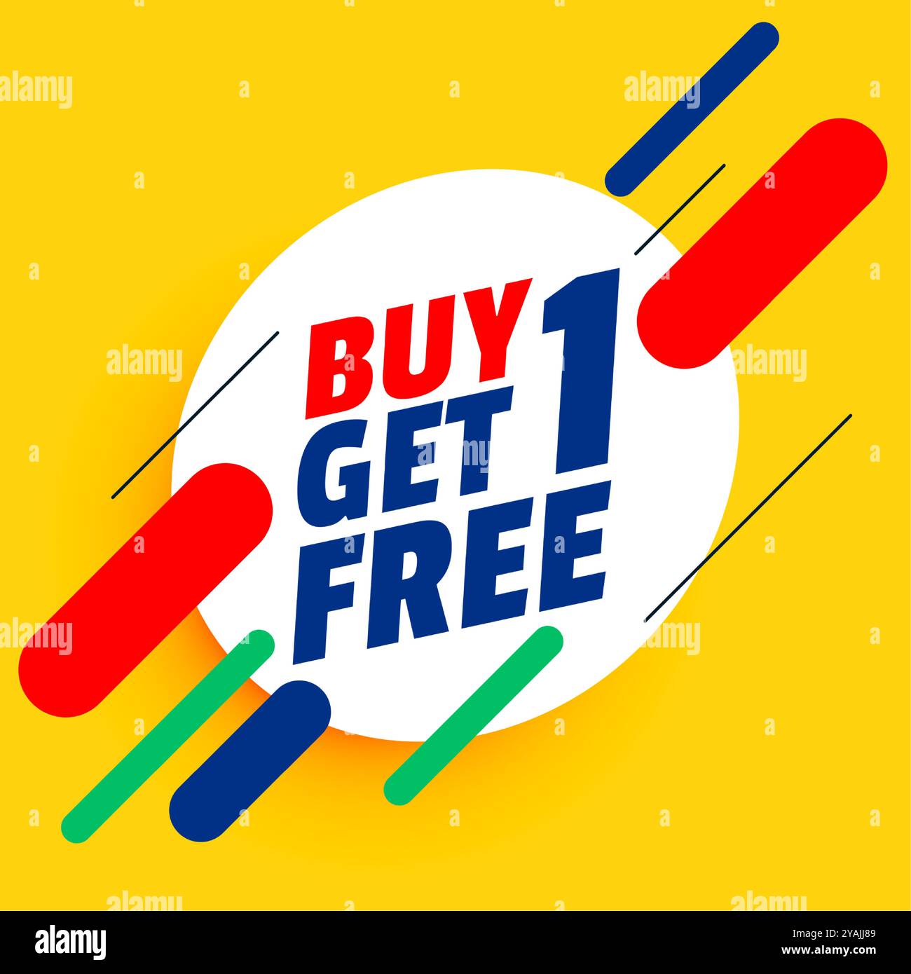 stylish buy one get one free yellow template purchase and save vector ...