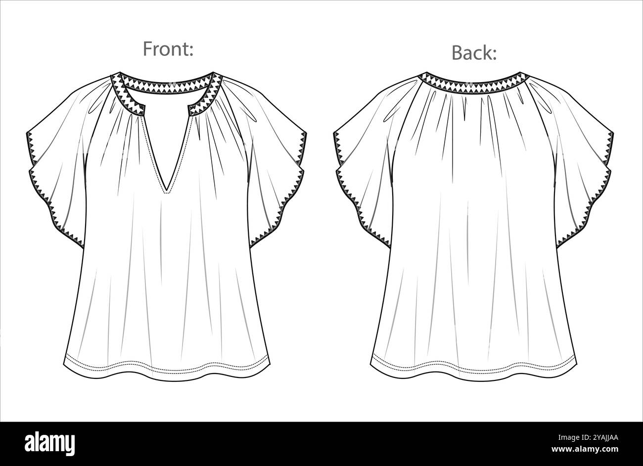 White lace sleeve ruffles Stock Vector Images - Alamy