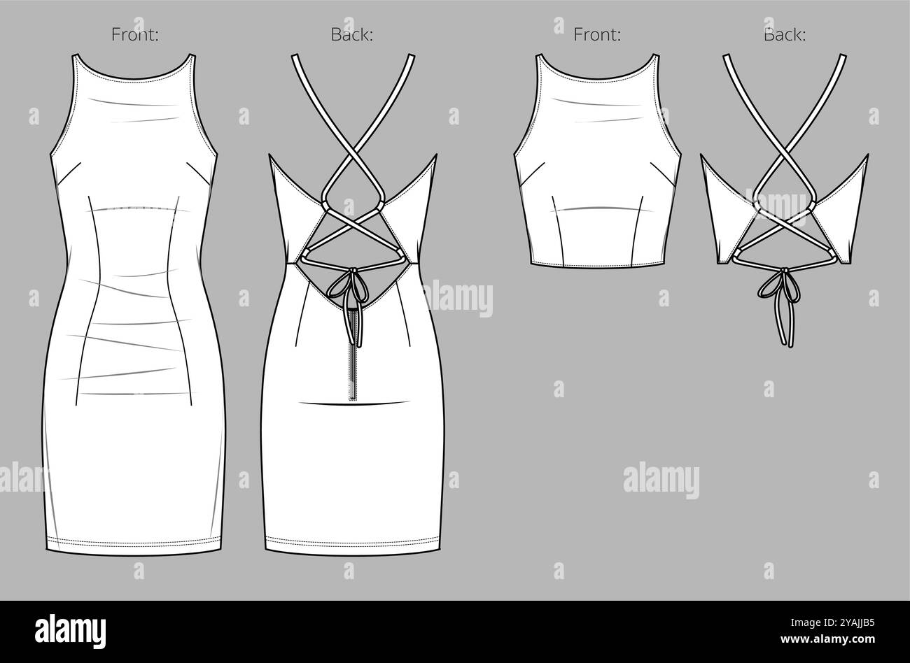 Mini dress halter top dress Stock Vector Images - Alamy