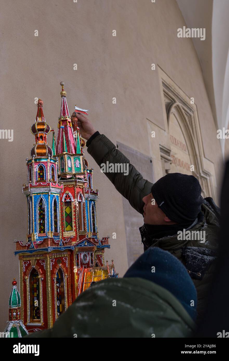 Cracow, Poland - December 7, 2023: UNESCO listed annual Szopki Nativity ...