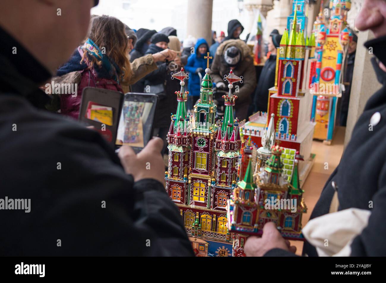 Cracow, Poland - December 7, 2023: UNESCO listed annual Szopki Nativity ...