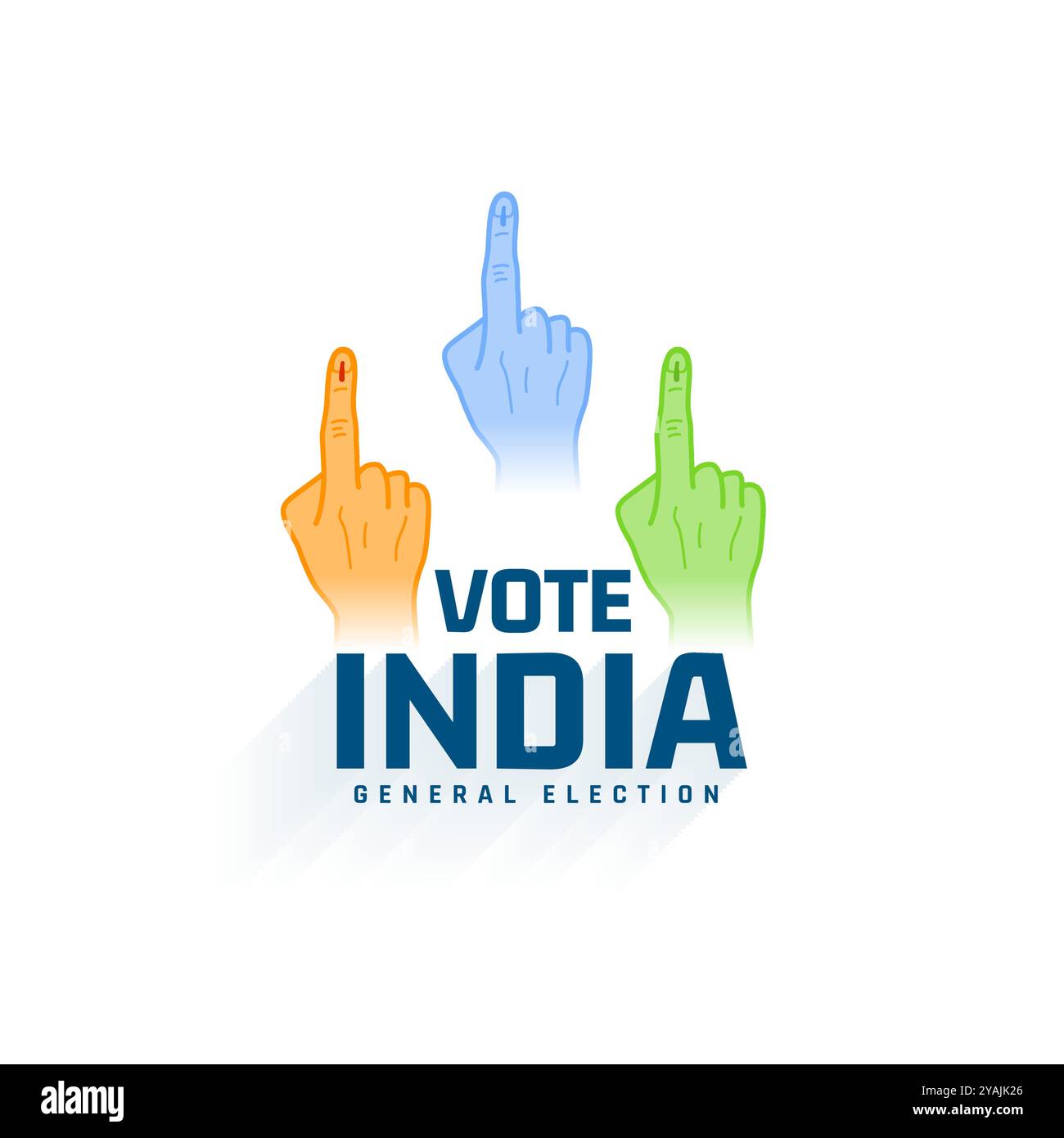 vote india general election background with voters hand finger vector ...