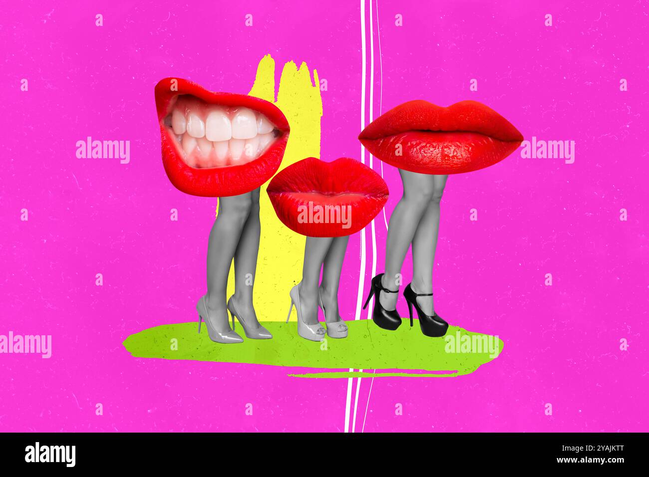 Composite trend artwork collage of carefree party rest occasion summer ...