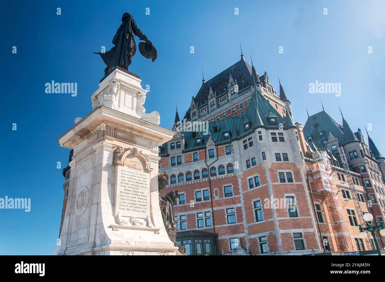 the historic landmark Samuel de Champlain Monument and chateau ...