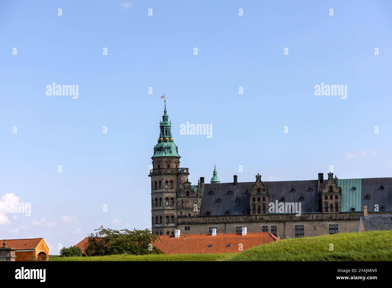 Beautiful Kronborg castle Elsinore city in Denmark. Magnificent ...