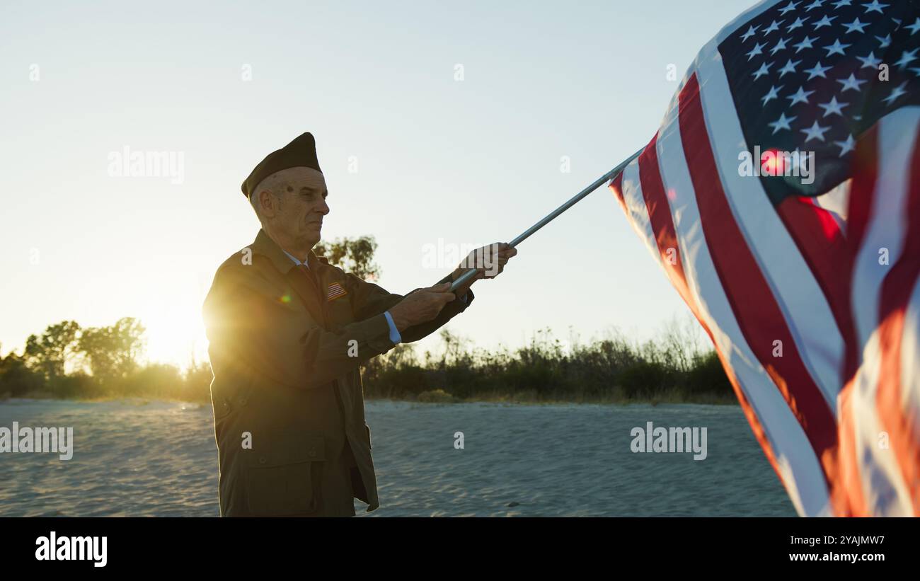 Flag waving hero hi-res stock photography and images - Alamy