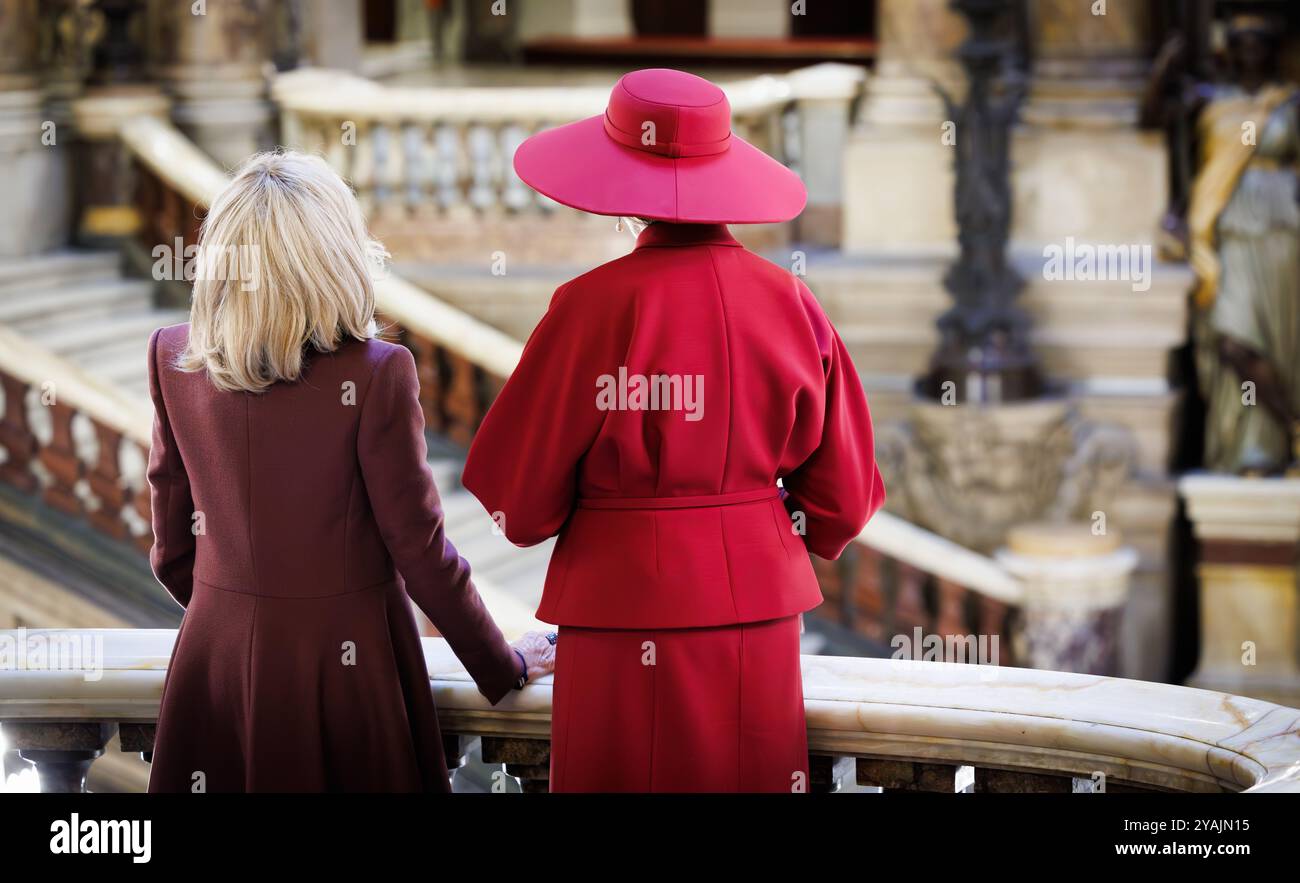 Paris, France. 14th Oct, 2024. French First Lady Brigitte Macron and ...