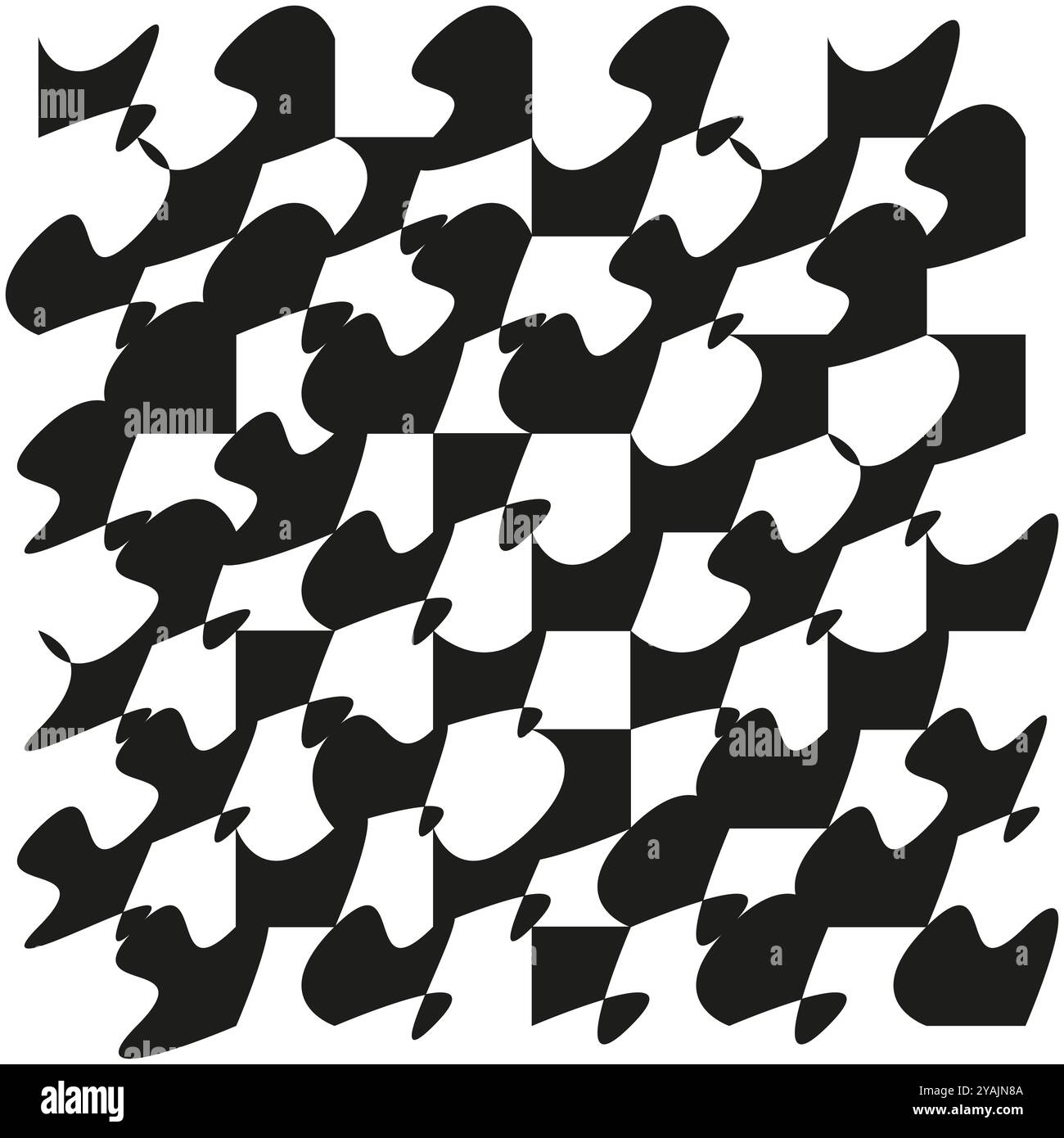 Abstract distorted black and white geometric shapes. Perfect for modern ...