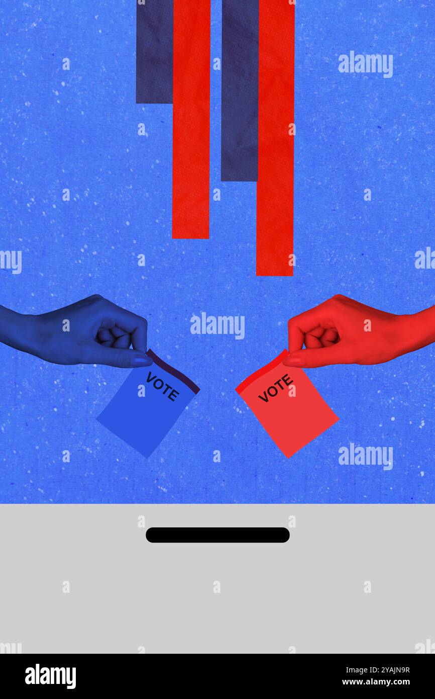 Composite trend artwork sketch image photo collage of choice candidate ...