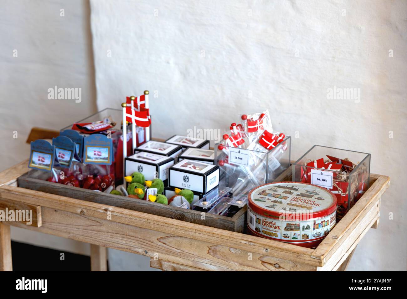 Various souvenirs in souvenir shop. Helsingor, Denmark - Oktober 5 ...