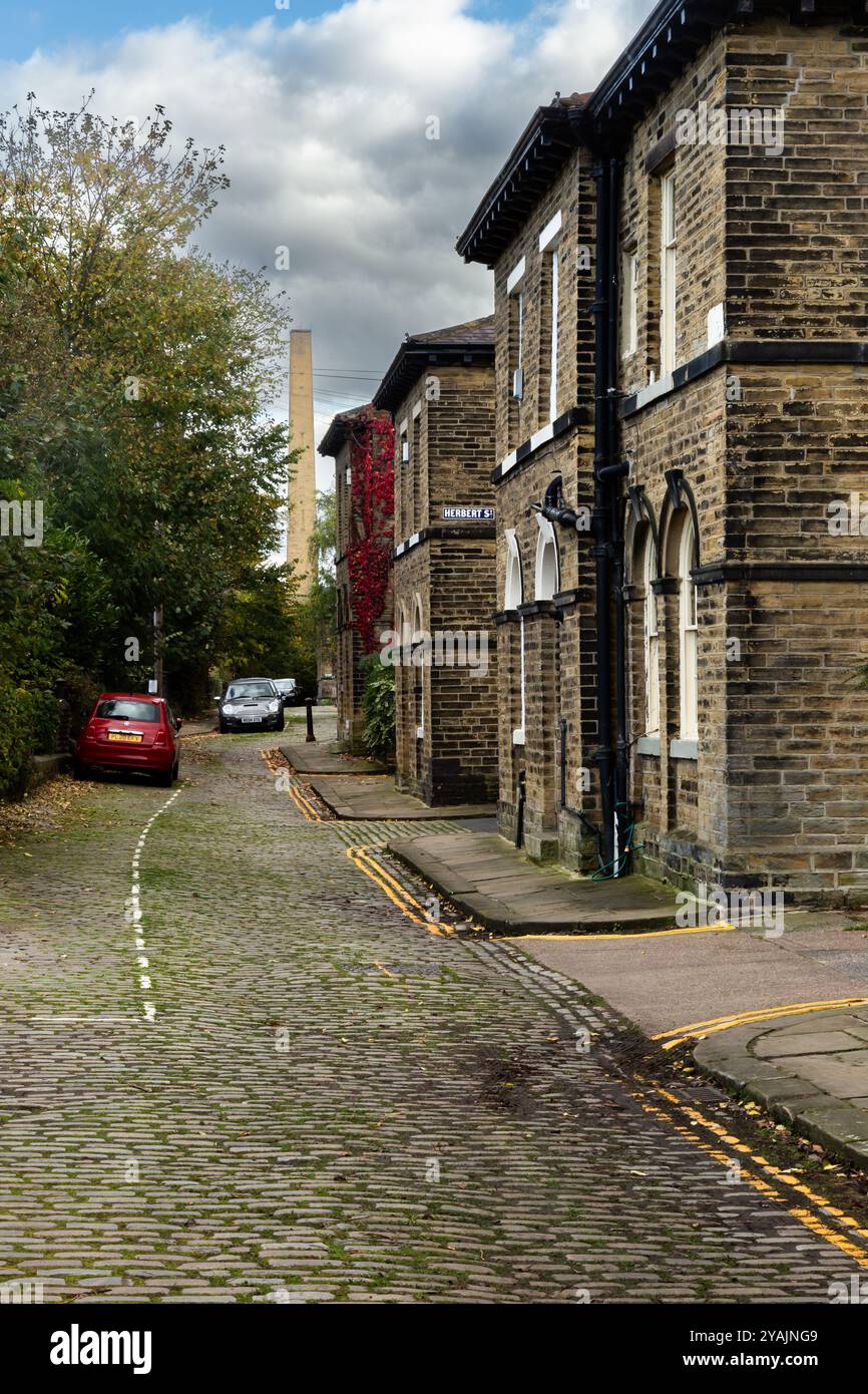 Albert Terrace, named after Prince Albert, in Saltaire, Yorks (World ...