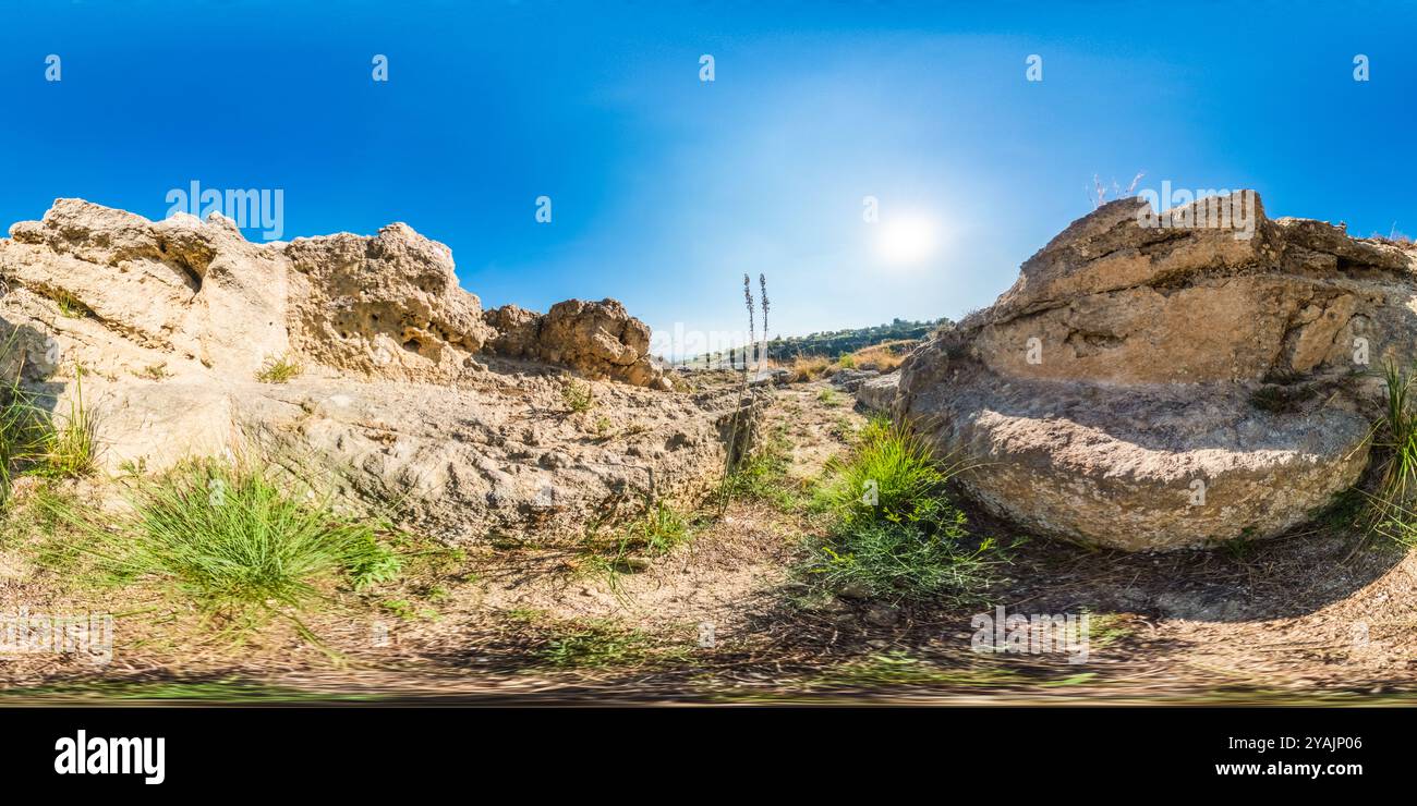 Rocks And Stones 360 Panoramical Environment View Stock Photo - Alamy