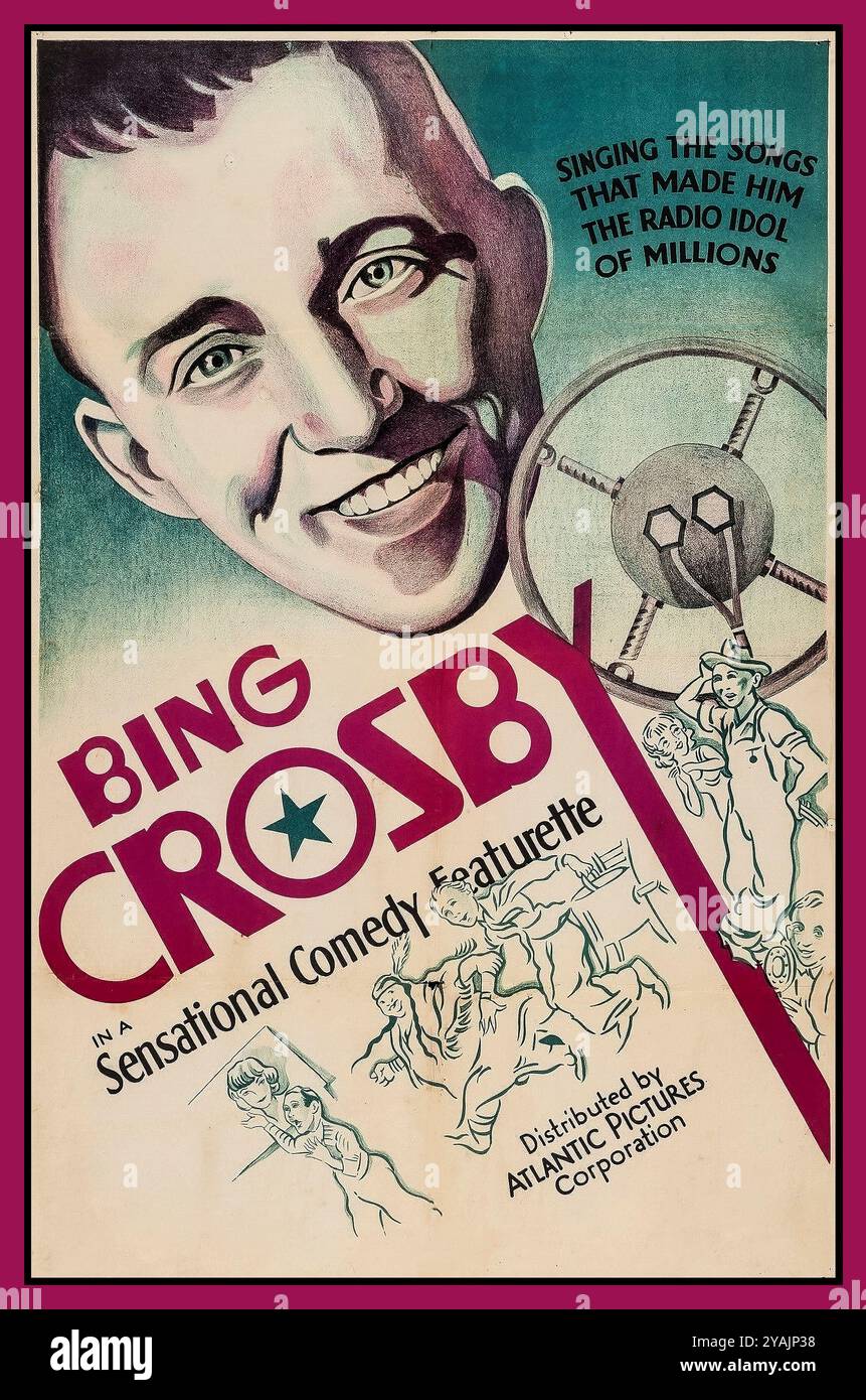 BING CROSBY Vintage Poster for the 1939 re-release of the Bing Crosby ...