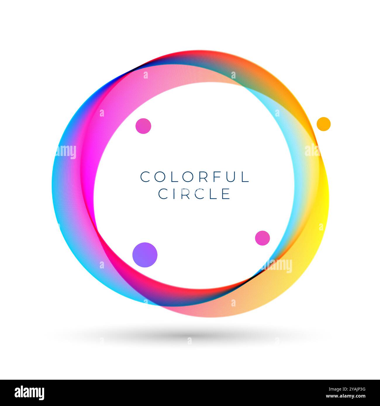 eye catching abstract colorful round frame background with blank space ...
