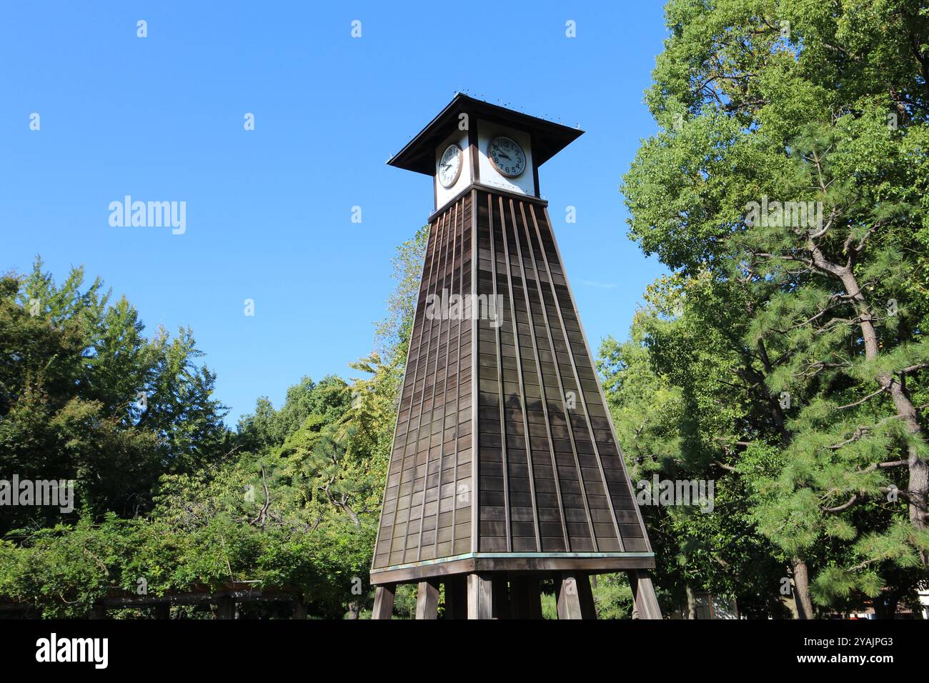 Old clock tower in Kiyosumi Park, Tokyo, Japan Stock Photo - Alamy