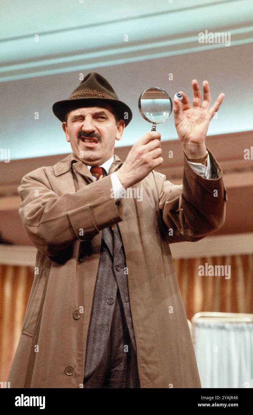 Leonard Rossiter (Truscott) in LOOT by Joe Orton at the Ambassador's ...