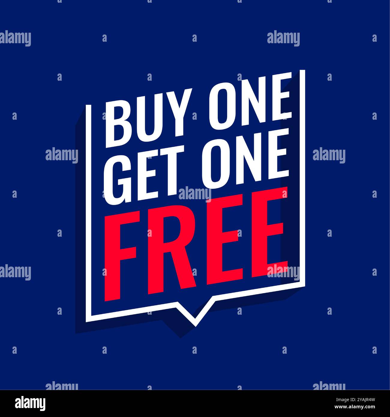 flat style buy one get one free discount coupon template design vector ...