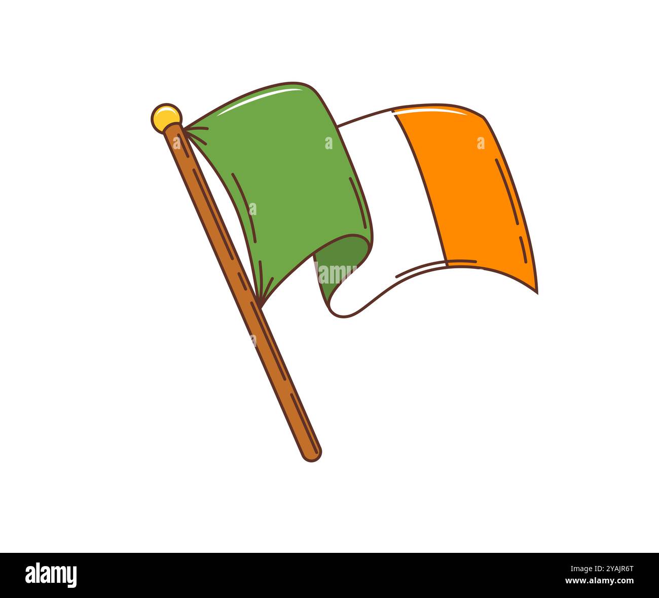 Ireland waving official flag style Cut Out Stock Images & Pictures - Alamy