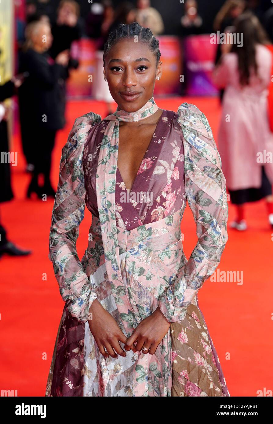 Sophia Brown attends the BFI London Film Festival gala screening of Hard Truths, at the Royal ...