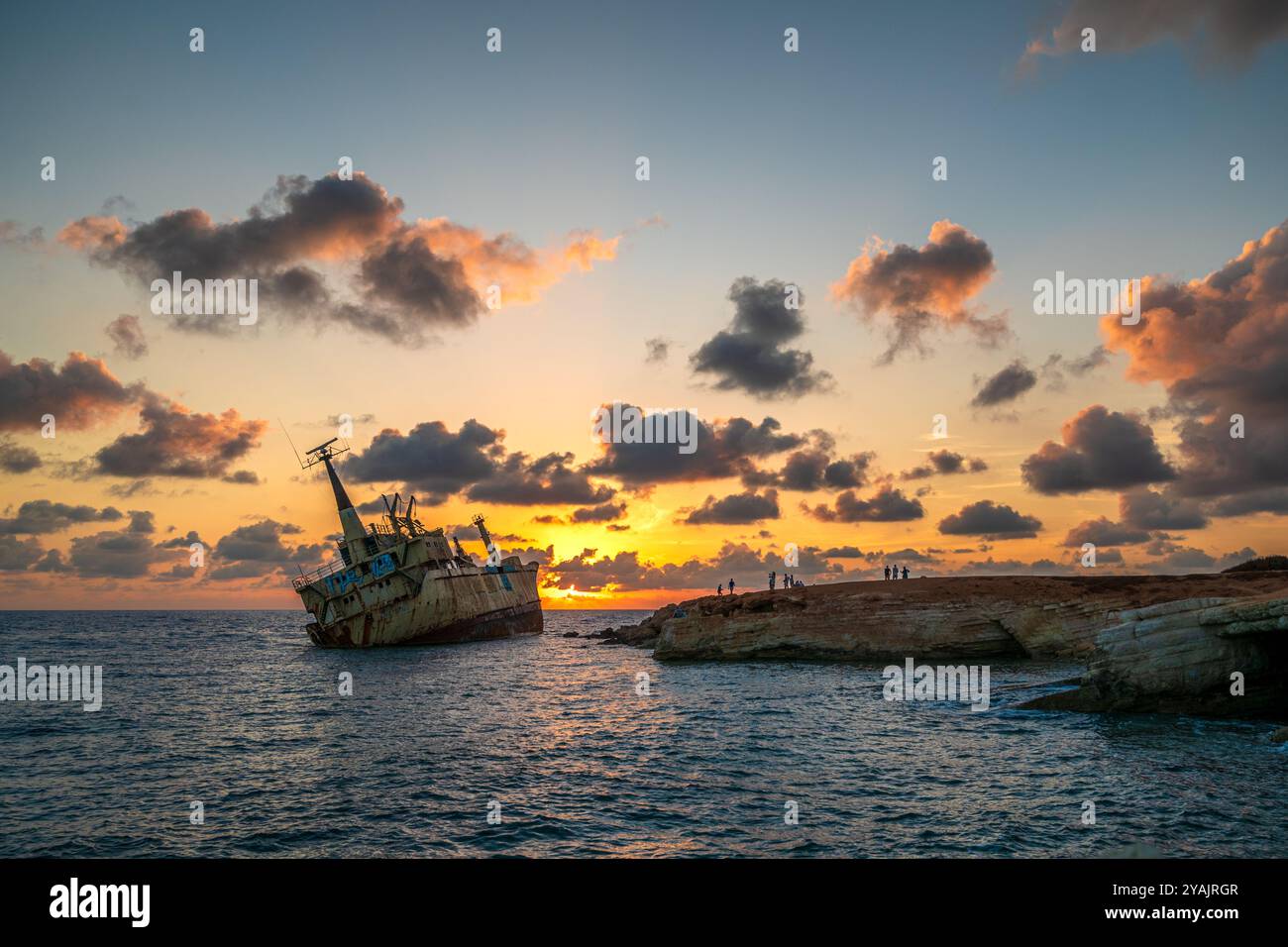 Cyprus sunset boat hi-res stock photography and images - Alamy