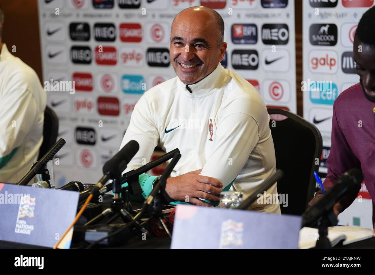 Portugal's manager Roberto Martinez during a press conference at the ...