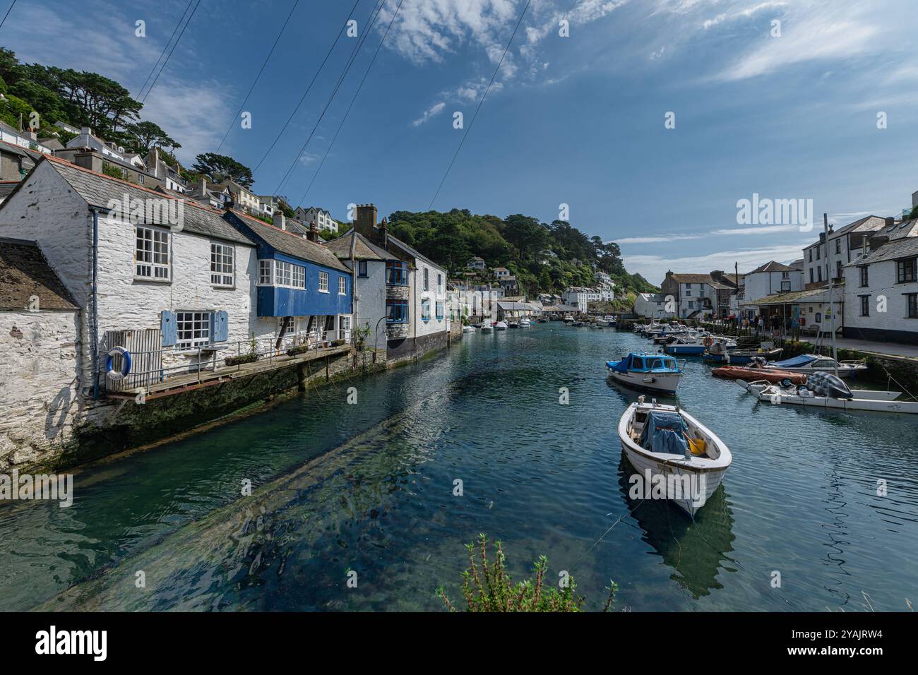 The harbour and cottages at Polperro, Cornwall, UK Stock Photo - Alamy