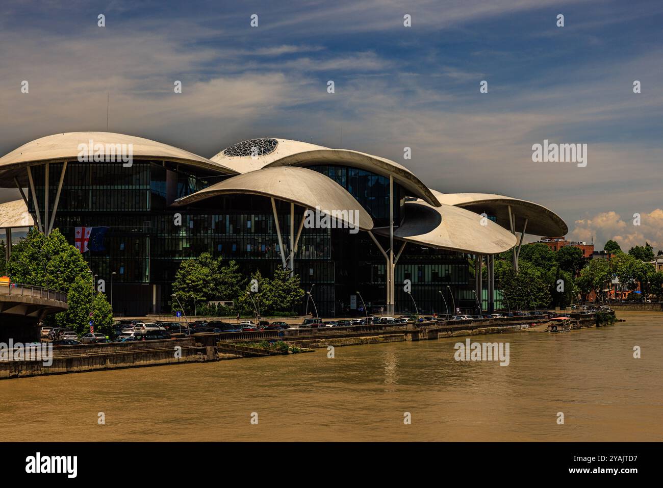 the quirky building of the public service hall or mushroom building ...